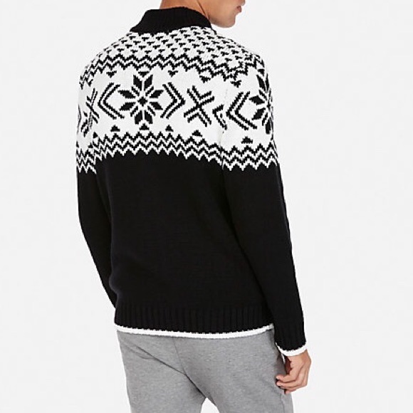 Express | Sweaters | Express Mens Fair Isle Zip Front Cardigan Xxl ...